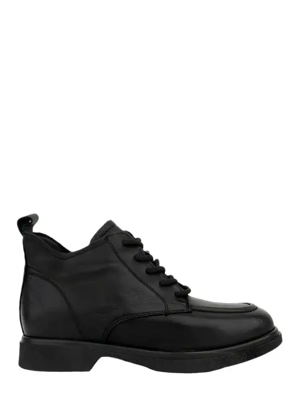 LINDA BAUMANN Lace-up Side-zip Ankle Boots - Black