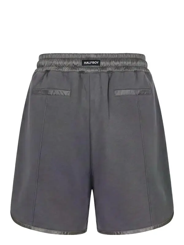 HALFBOY Drawstring Waist Shorts With Contrast Trim - Grey