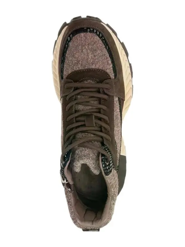 LINDA BAUMANN Panelled Sneakers - Brown
