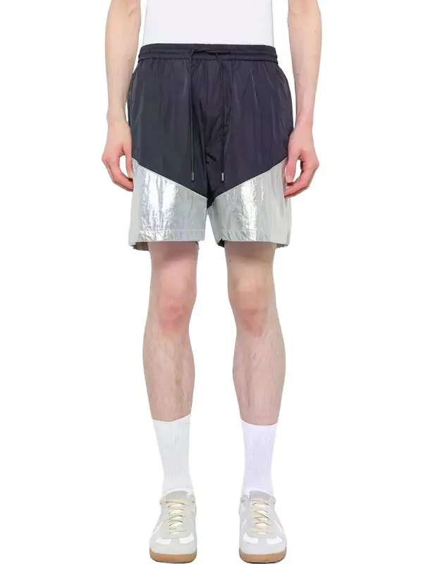 JUUN.J Metallic-panel Drawstring Shorts - Blue
