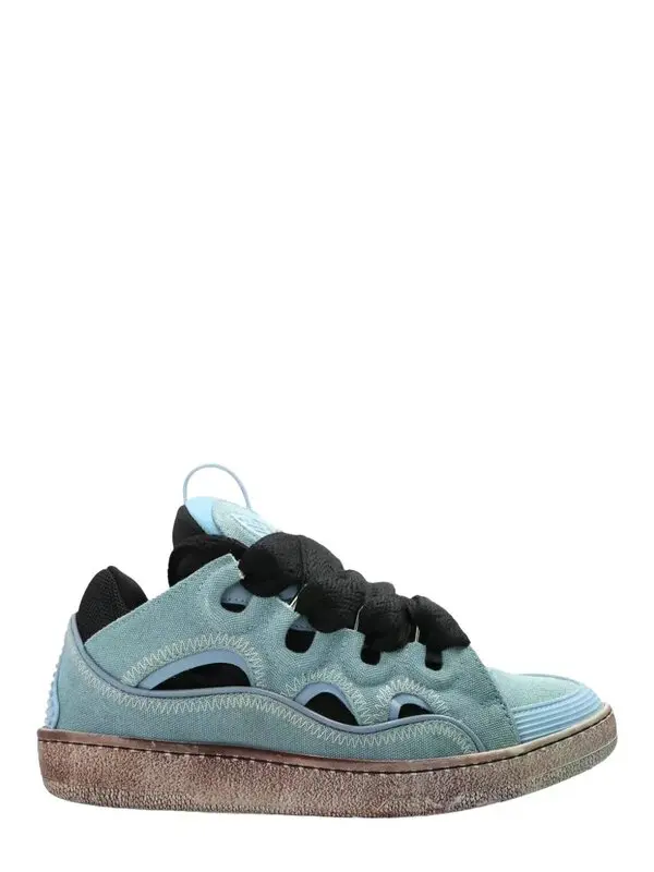LANVIN Curb Panelled Sneakers - Blue