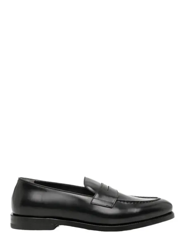 TOM FORD Penny Leather Loafers - Black