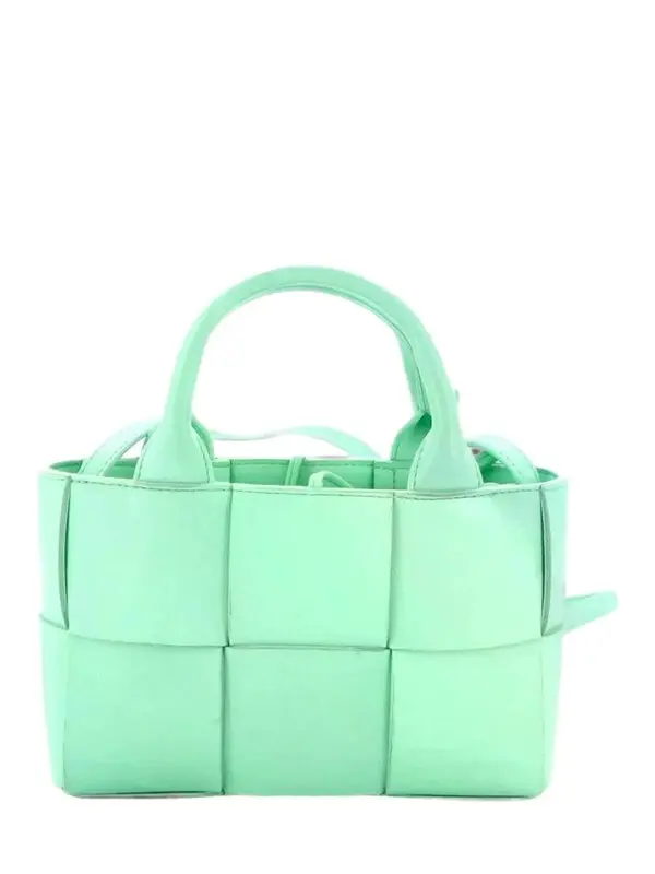 Bottega Veneta Arco Maxi Intrecciato Leather Tote Bag - Blue