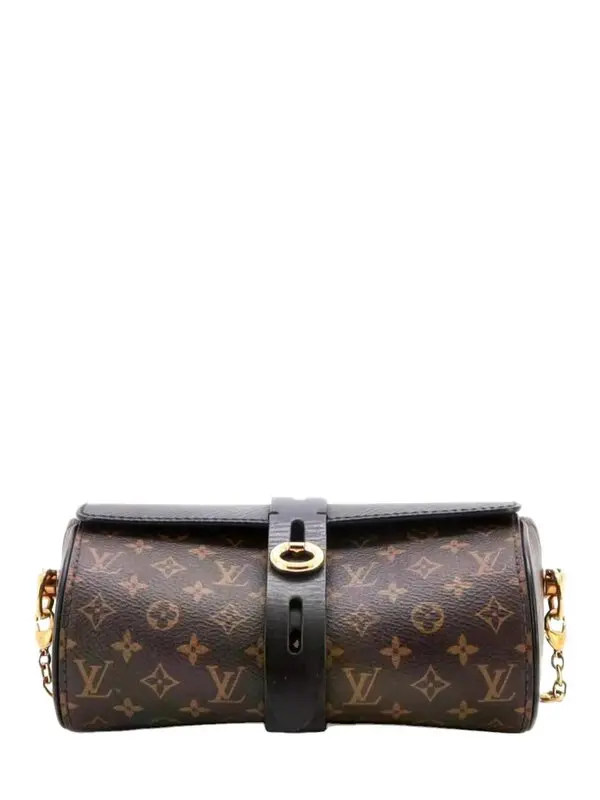 LOUIS VUITTON Glasses Case Handbag Monogram Canvas And Epi Leather Clutch Bag - Black