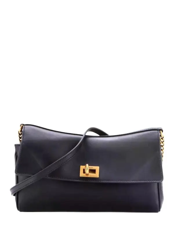 Balenciaga Rodeo Wallet On Chain Leather Crossbody Bag - Black