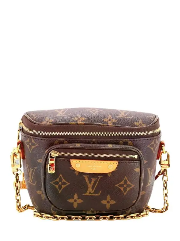 LOUIS VUITTON Bum Bag Monogram Canvas Mini Belt Bag - Brown