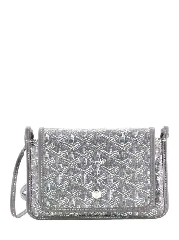 Goyard Plumet Clutch Wallet Coated Canvas Crossbody Bag - Grey