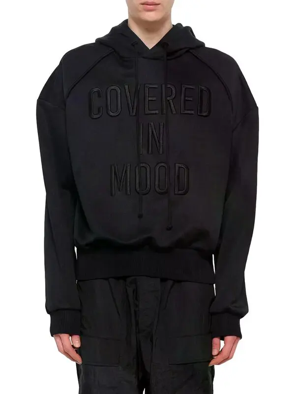 JUUN.J Mood Embroidered Hoodie - Black