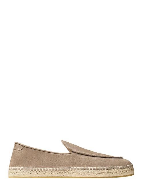 JIMMY CHOO Shenton Velvet Suede Espadrilles - Stone