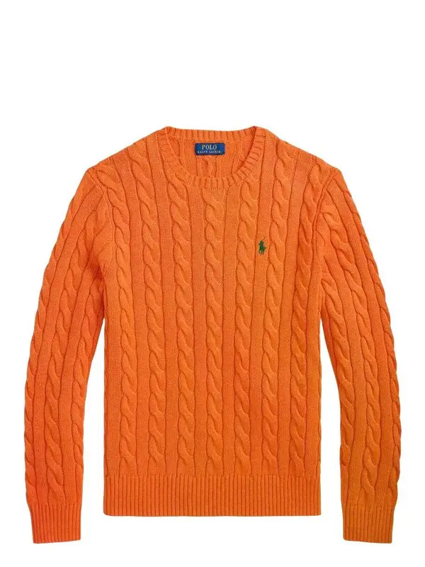 Polo Ralph Lauren Cable-knit Pony-motif Sweater - Orange