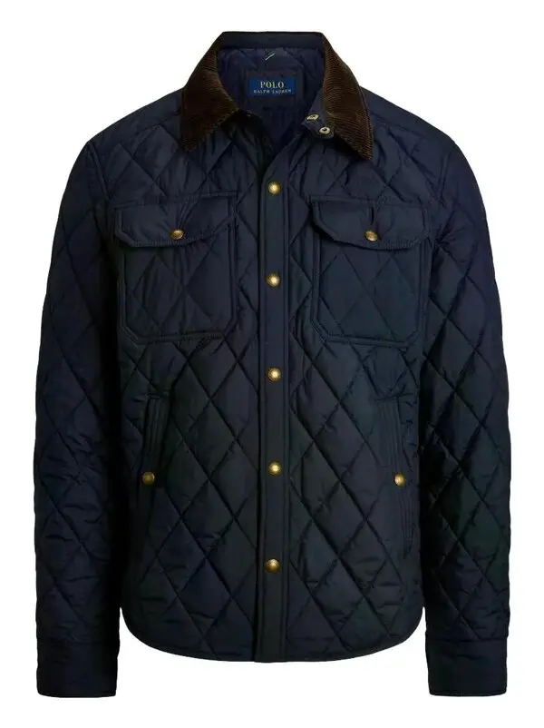 Polo Ralph Lauren Corduroy-collar Quilted Jacket - Blue