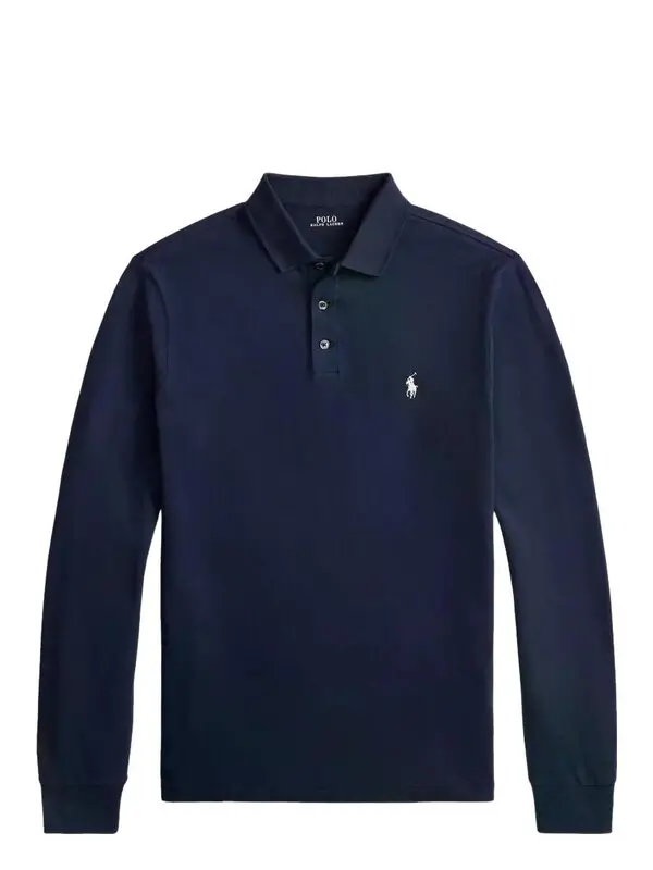 Polo Ralph Lauren Pony-embroidered Custom Slim Fit Polo Shirt - Blue