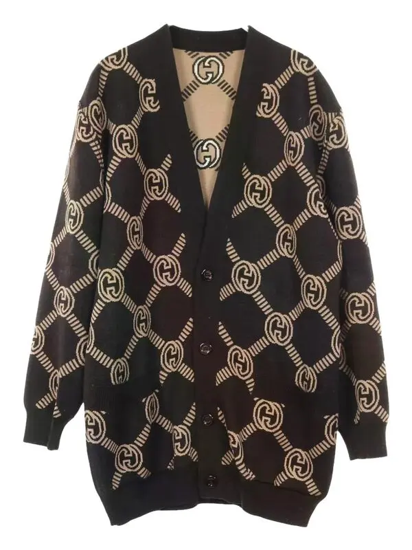 Gucci 2000 Interlocking G Reversible Cardigan - Black