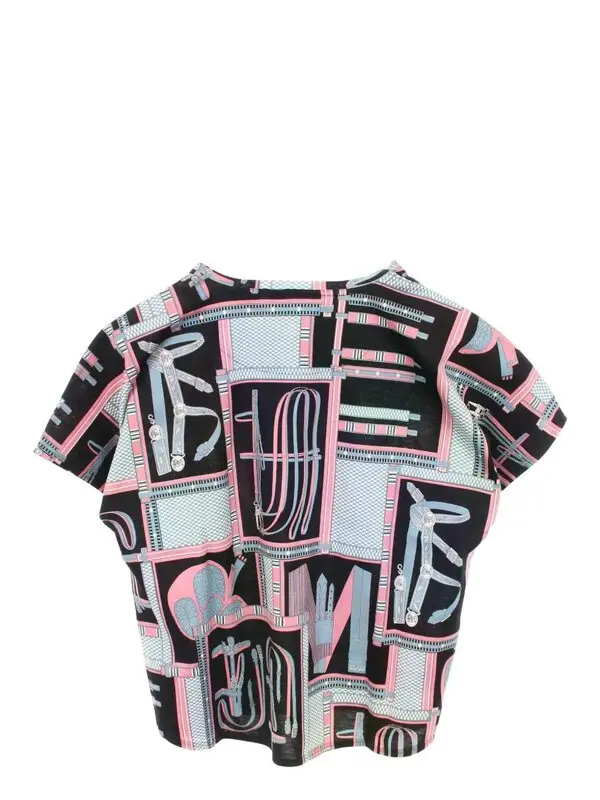 Hermès Cotton Equestrian Print T-shirt - Black