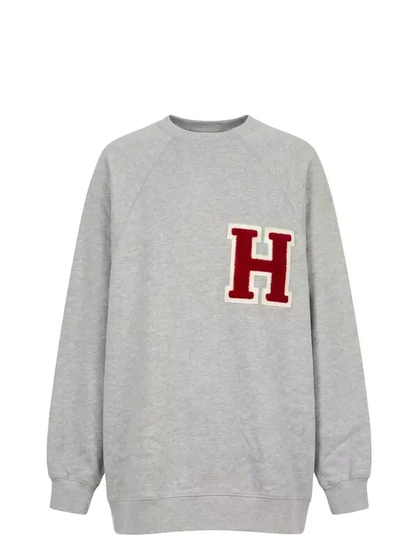 HALFBOY Logo-patch Raglan-sleeve Sweatshirt - Grey