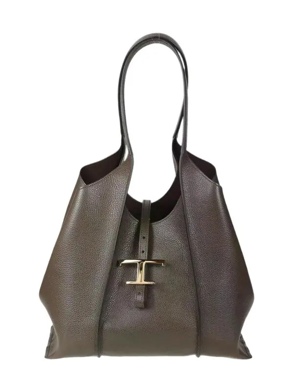 TOD'S T Timeless Logo-detail Handbag - Brown