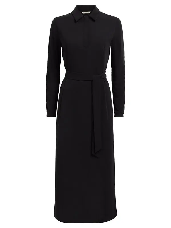 Max Mara Jersey Midi Shirt Dress - Black