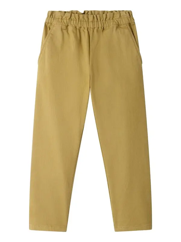 Bonpoint Cotton Straight Leg Trousers - Green