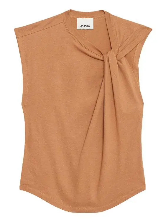 Isabel Marant Étoile Nayda Asymmetric T-shirt - Caramel