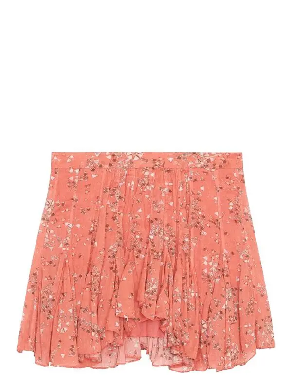 Isabel Marant Étoile Anaël Printed Cotton Voile Skirt - Shell Pink