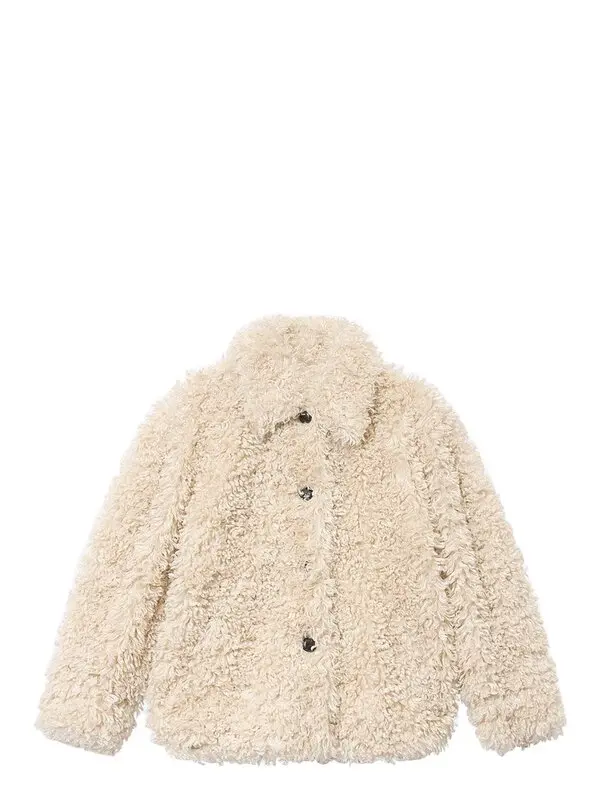 ETOILE Tarvey Faux Fur Coat - Ecru