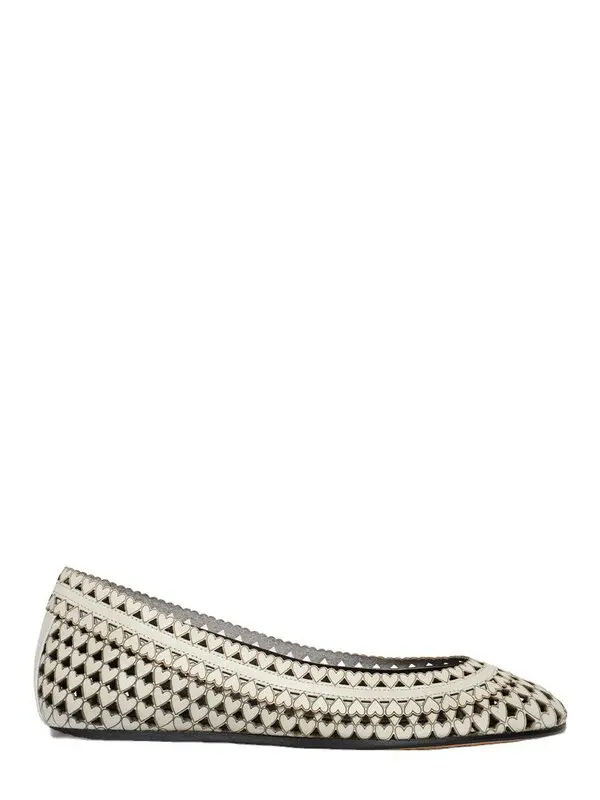 Isabel Marant Étoile Belni Laser-cut Ballet Flats - Chalk