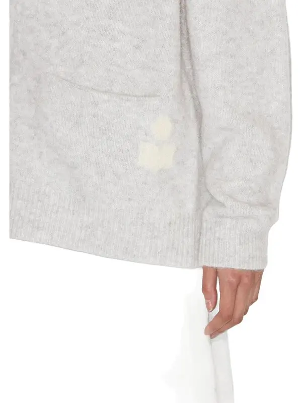 ETOILE Eborah" Alpaca Cardigan - Light Gray
