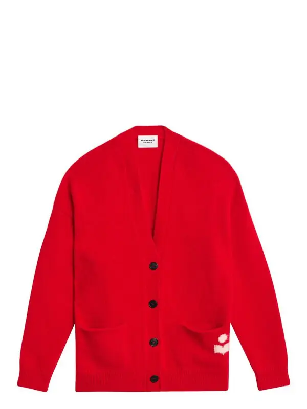 ETOILE Eborah" Alpaca Cardigan - Red