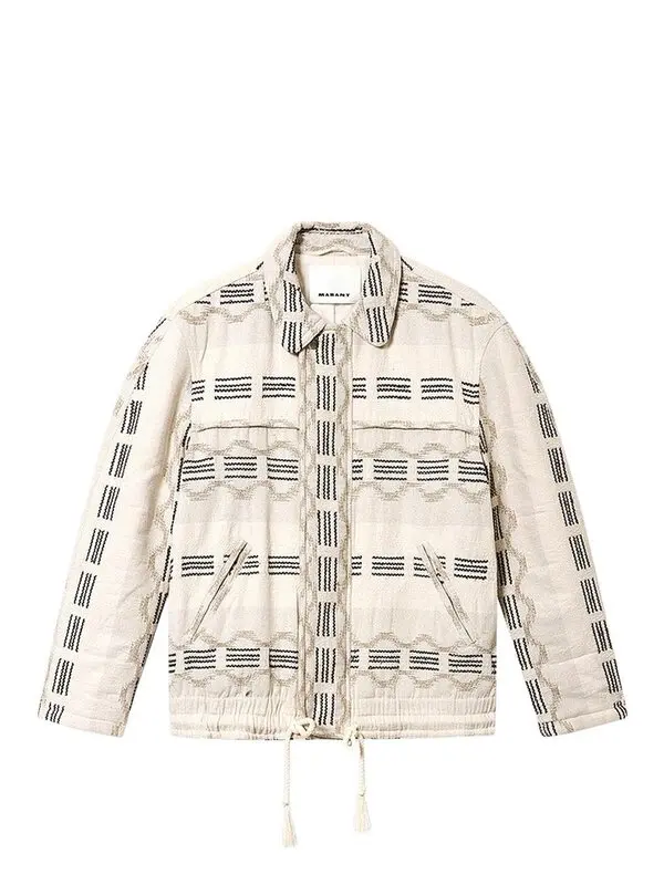 Isabel Marant Étoile Wavy Jacquard Bomber Jacket - Ecru