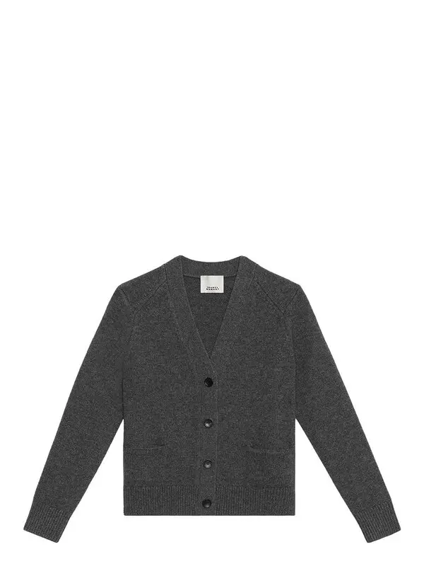 Isabel Marant Étoile Merinos Wool And Cashmere Blend Cardigan - Anthracite