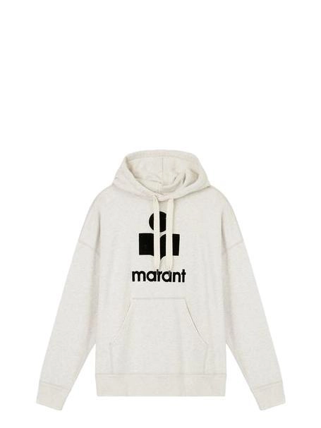 Isabel Marant Étoile Miley Logo Oversize Hoodie Sweatshirt - Ecru