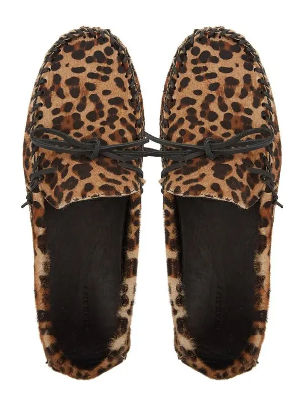 Isabel Marant Étoile Fitzo Print Calfskin Leather Loafers - Leopard