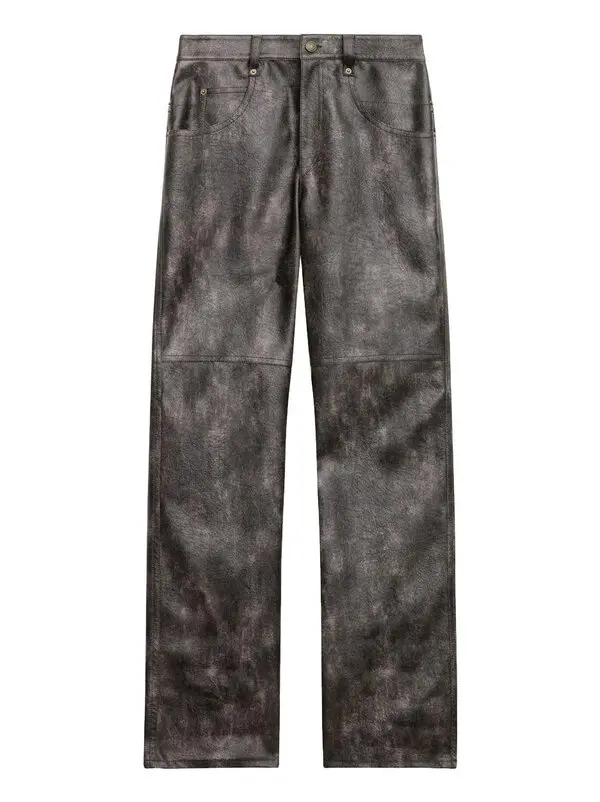 ETOILE Coralea Faux Leather High Waist Pants - Black