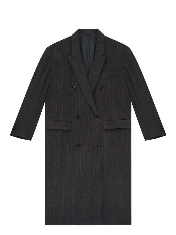 ETOILE Lexana Long Wool Blend Coat - Midnight