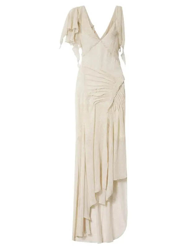 Isabel Marant Étoile Tylena Print Silk Georgette Maxi Dress - Ecru