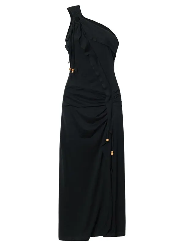 Isabel Marant Étoile Juliane Asymmetrical One-shoulder Midi Dress - Black