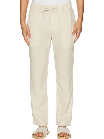 Frescobol Carioca Oscar Linen Chino Pant - Sand