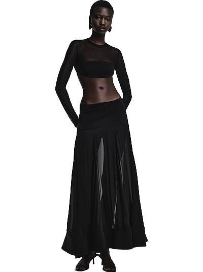 Revolve Etienor Maxi Skirt - Black
