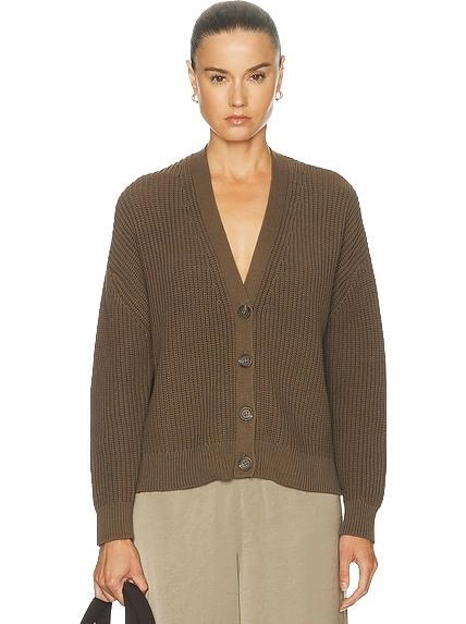 Jenni Kayne Cropped Cotton Cocoon Cardigan - Olive