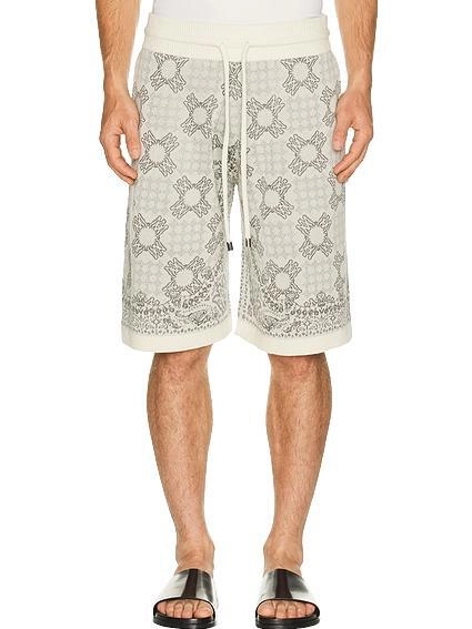 Amiri Ma Quad Check Mesh Knit Short - Alabaster