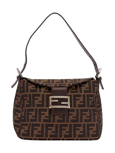 Fendi Zucca Shoulder Bag - Brown