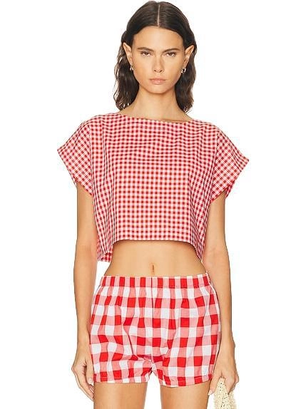 Suzie Kondi Kori Top - Cherry Gingham
