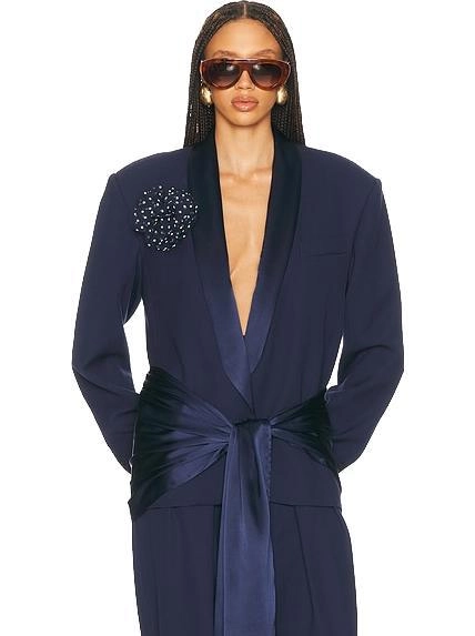 HELSA The Tux Blazer In Wool - Navy