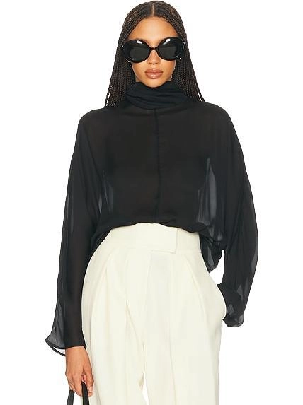 HELSA Dolman Popover Top - Black
