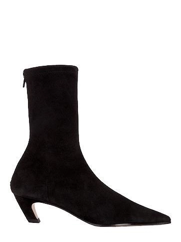 Khaite Arizona Suede Ankle 40 Boot - Black