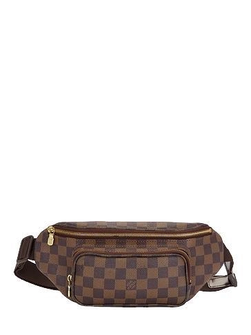LOUIS VUITTON Damier Ebene Melville Bum Bag - Brown
