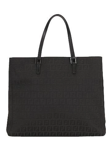 Fendi Zucchino Tote Bag - Black