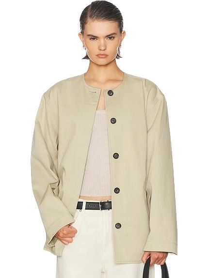 TOTEME Cotton Twill Jacket - Cashew