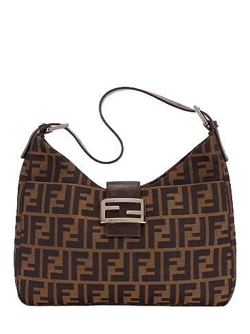 Fendi Zucca Shoulder Bag - Brown