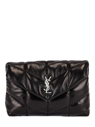 Saint Laurent Small Puffer Pouch - Noir